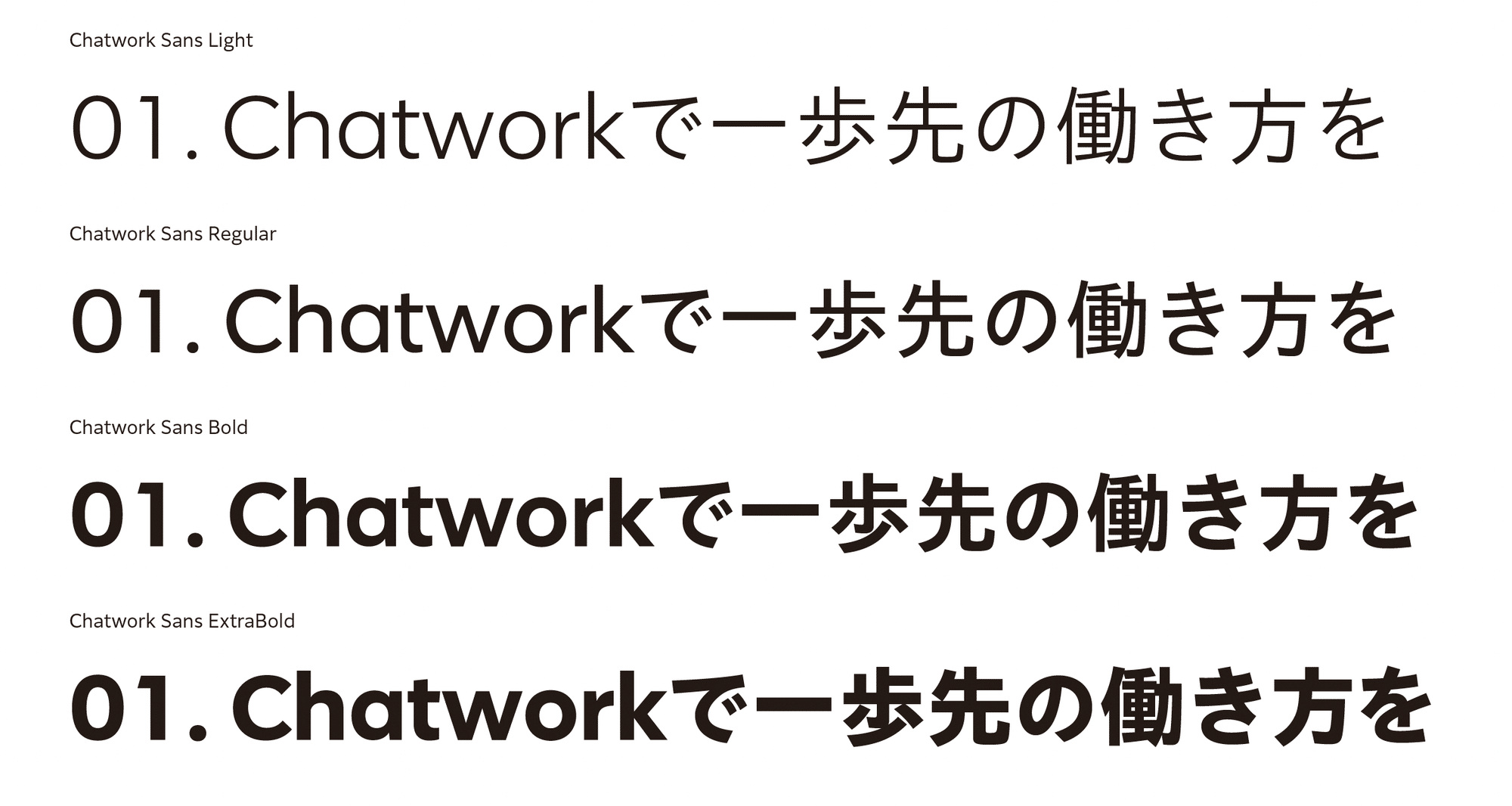 모리사와 노트::Chatwork의 리브랜딩으로 탄생한 기업 전용 폰트 「Chatwork Sans」의 개발 스토리